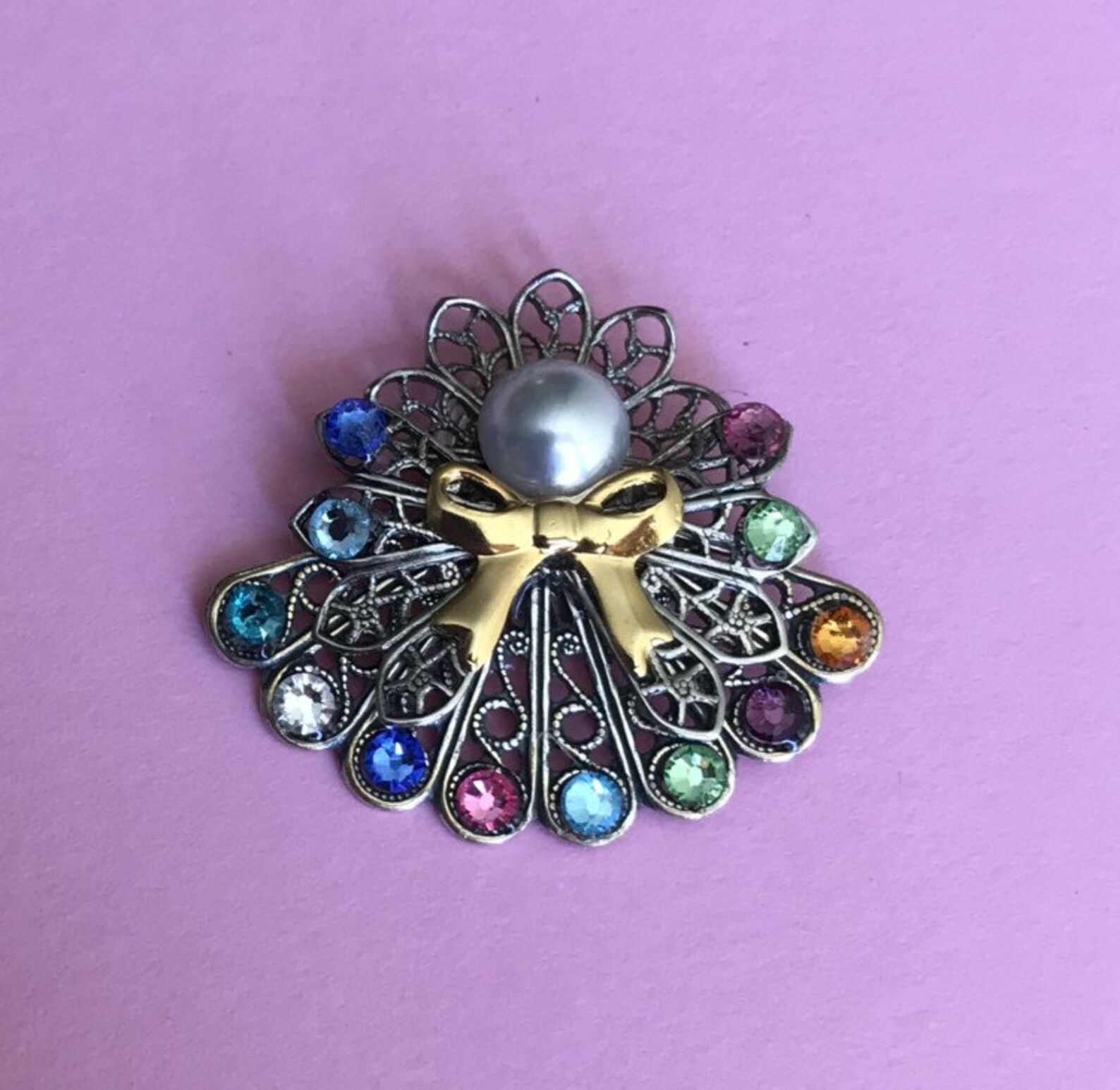 Birthstone Angel Pin (8 Stones on Skirt) #242 - Etsy