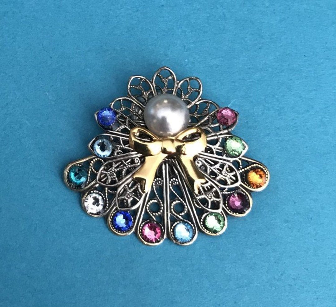 Birthstone Angel Pin (8 Stones on Skirt) #242 - Etsy