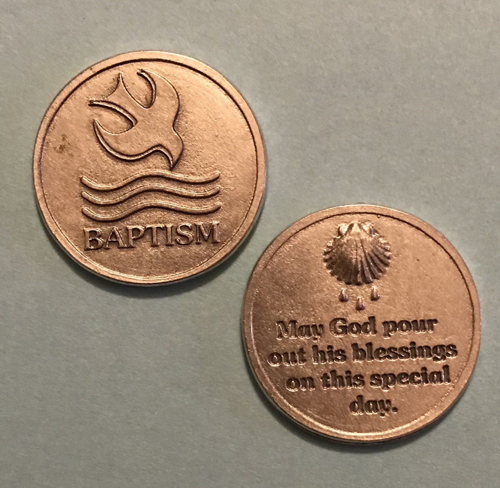 Baptism Pocket Token - Etsy