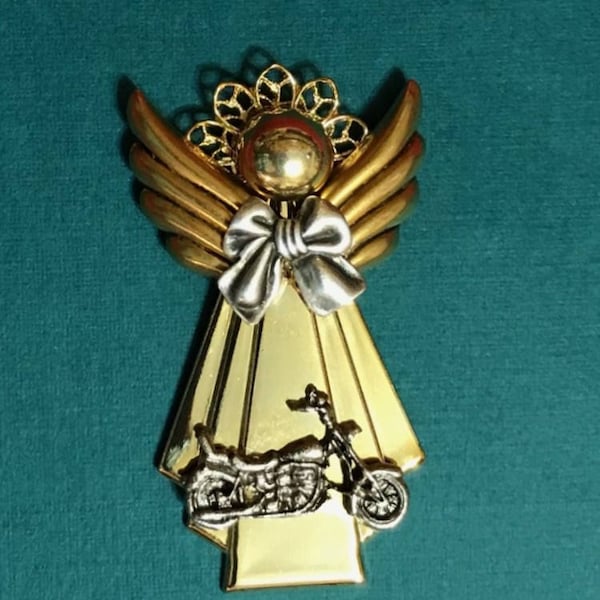 Motorcycle Angel Pin - Etsy