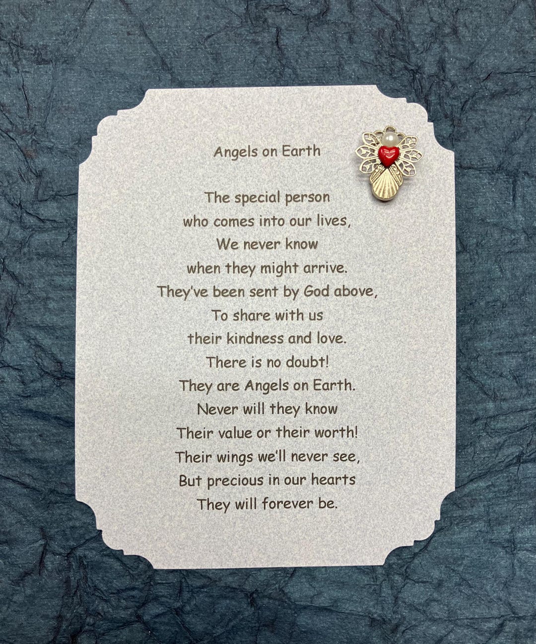 Angels on Earth Angel Pin and Poem Set - Etsy