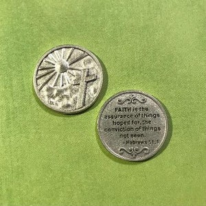 Faith Is... Pocket Token - Etsy