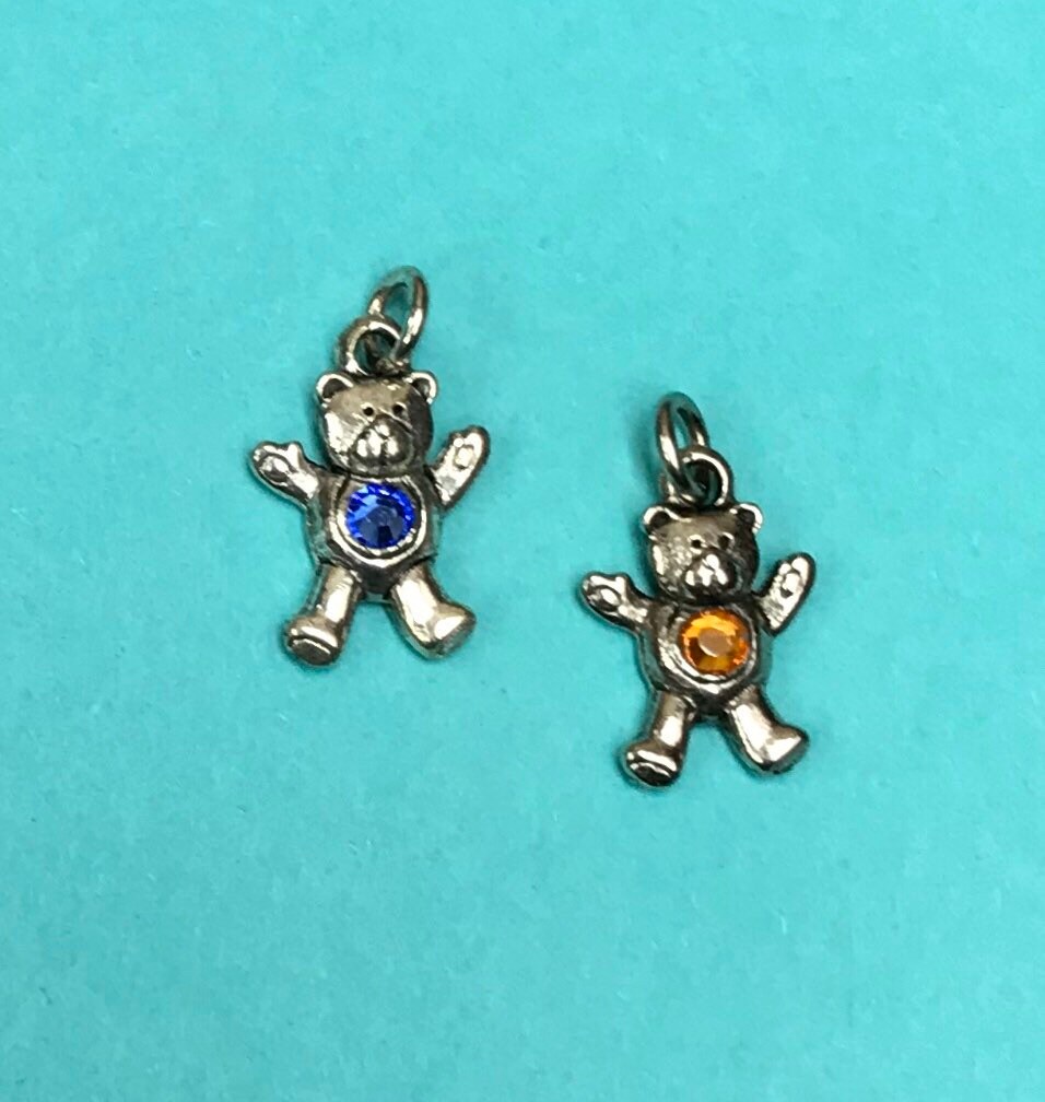 Birthstone Bear Charm - Etsy