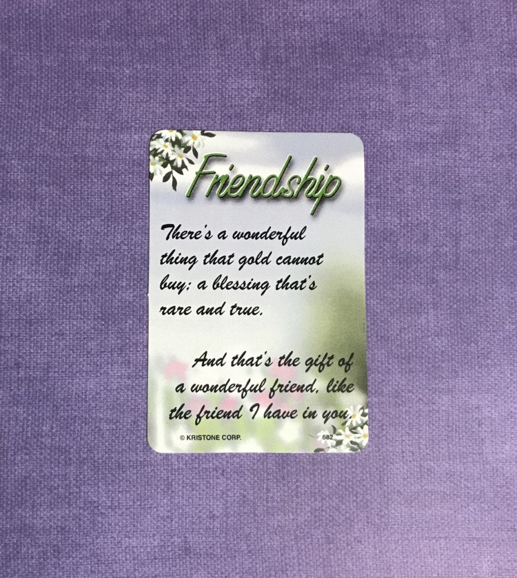 Friendship Poem Card - Etsy