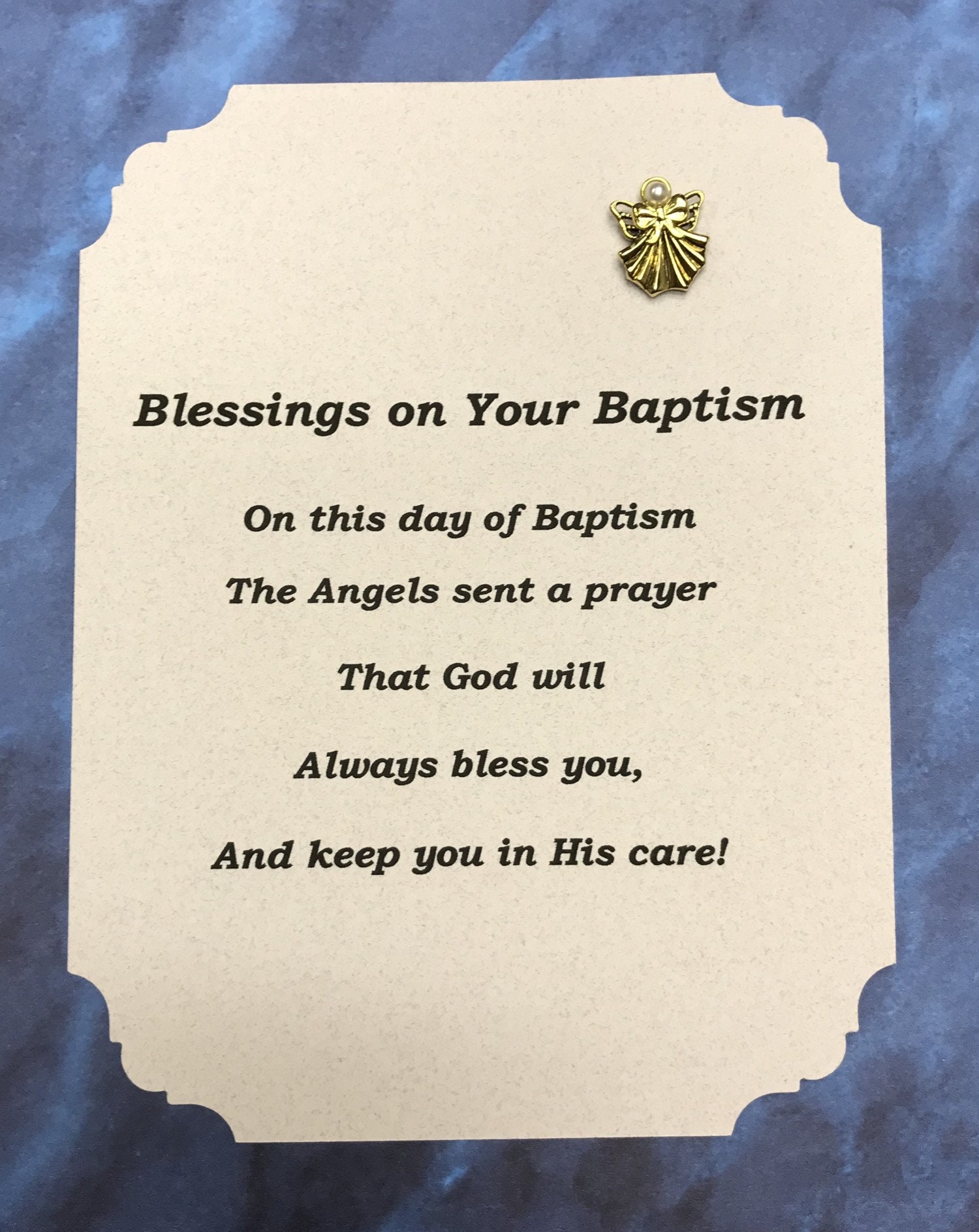 Blessings on Your Baptism Day Angel Pin Set - Etsy