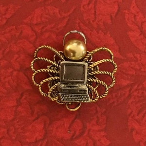 Computer Angel Pin - Etsy