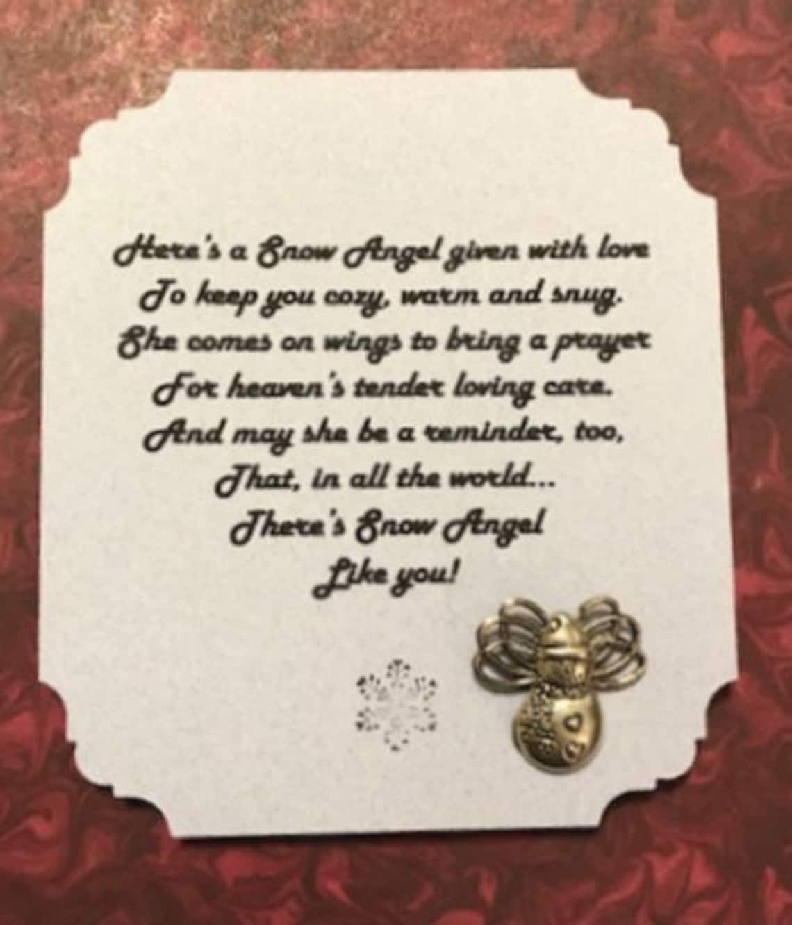Snow Angel Like You Pin & Poem Set - Etsy