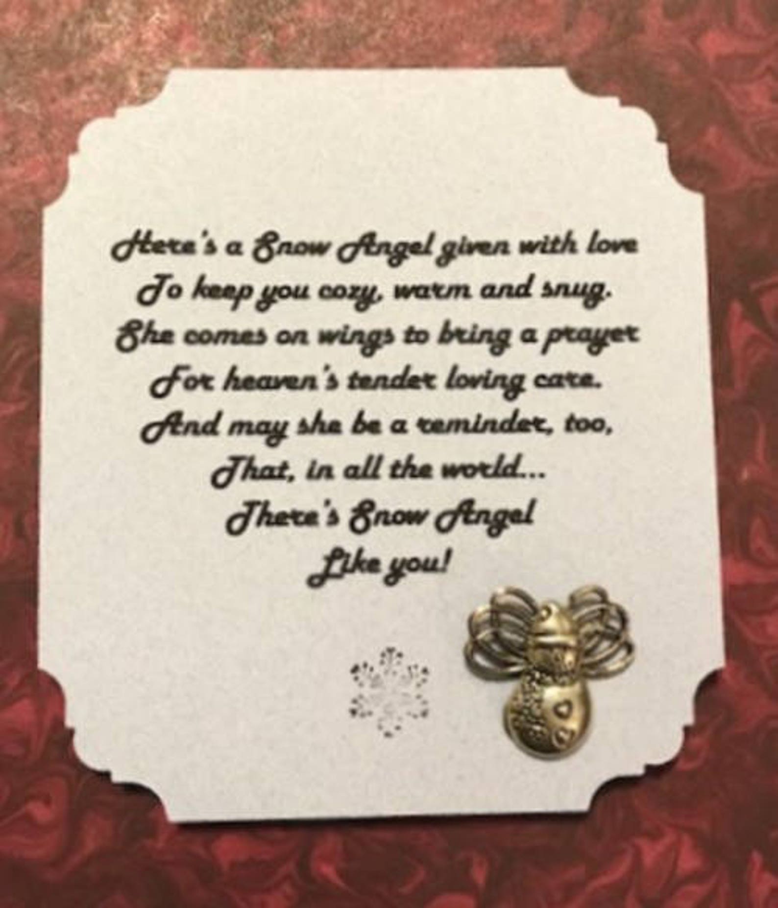 Snow Angel Like You Pin & Poem Set - Etsy