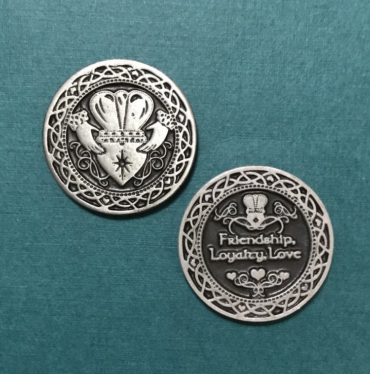 Claddagh Pocket Token Irish Token - Etsy