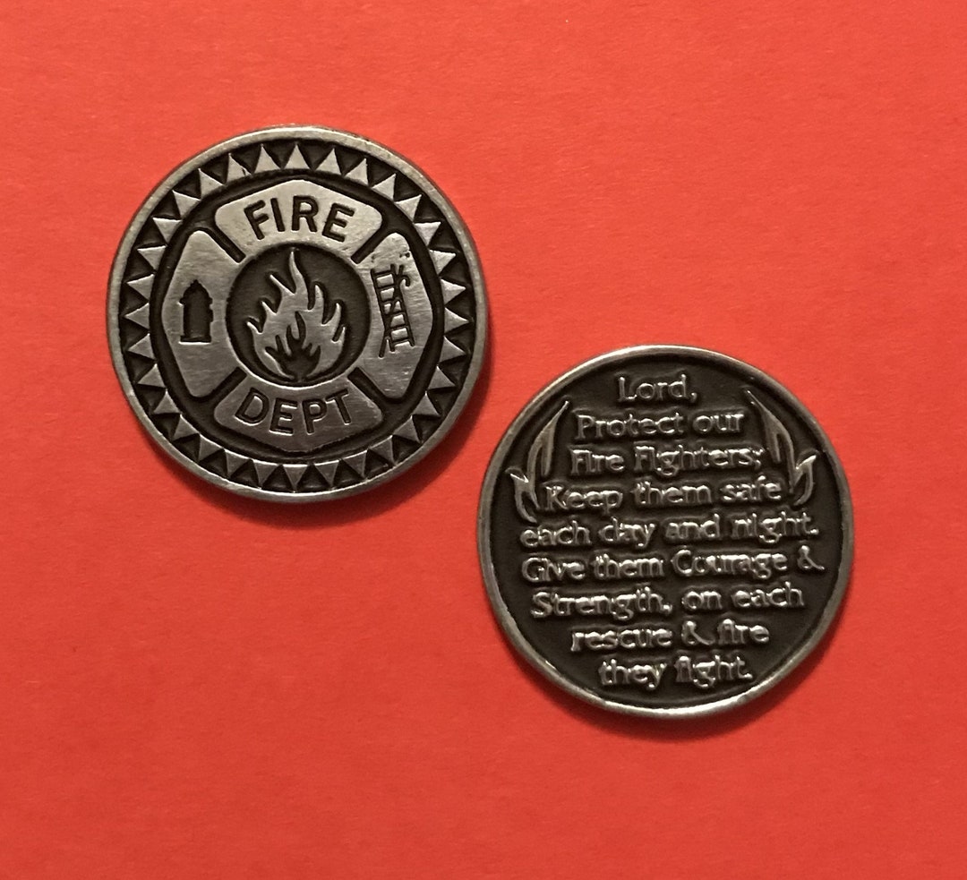 Firefighter Pocket Token - Etsy
