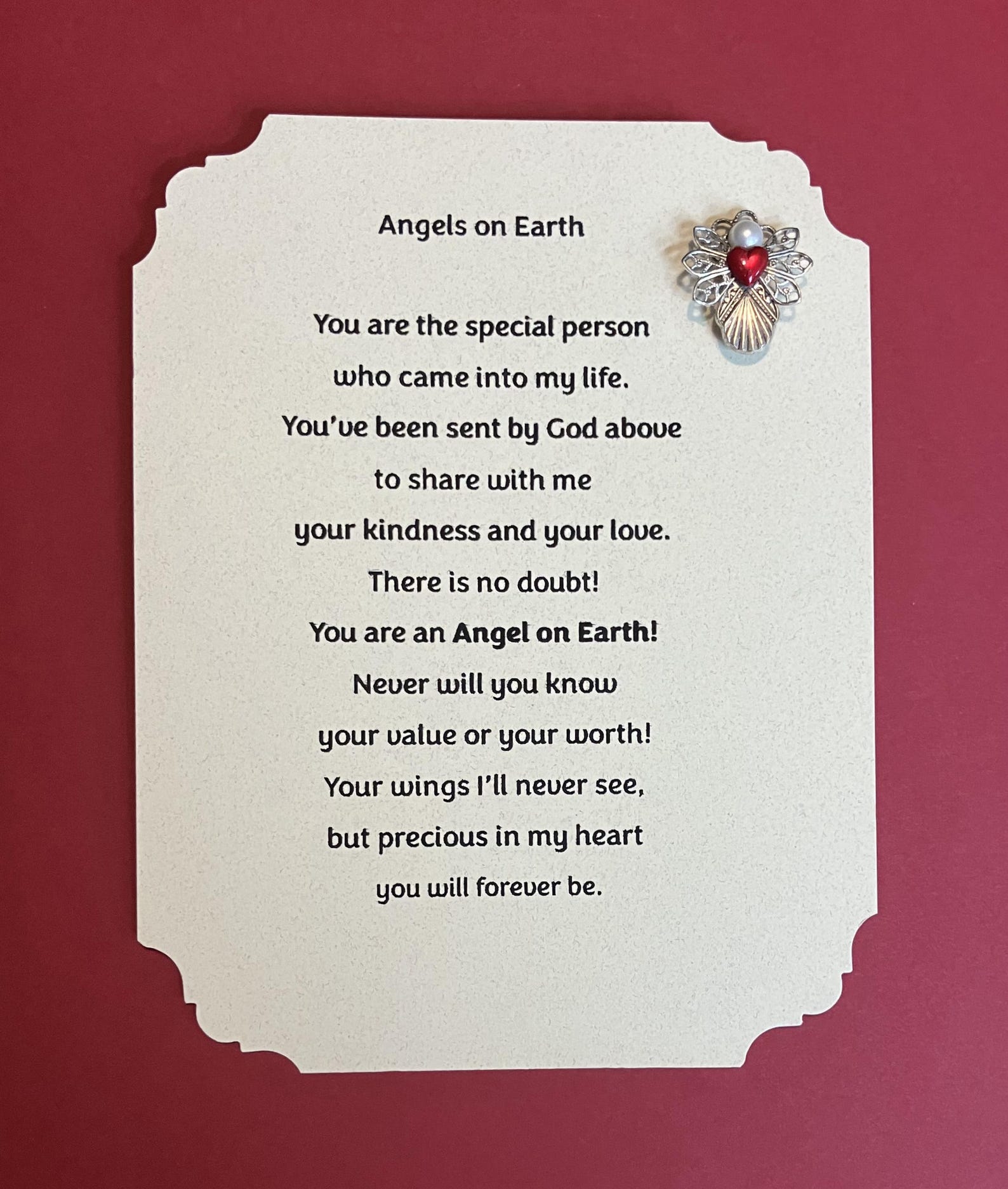 Angels on Earth Angel Pin and Poem Set - Etsy