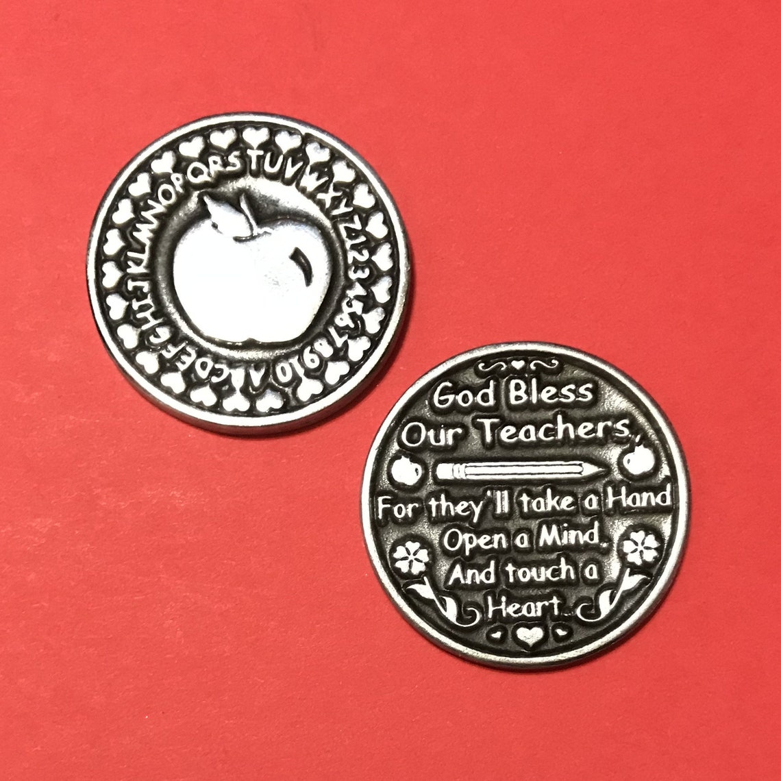 Set of 3 Teacher Token Set - Etsy