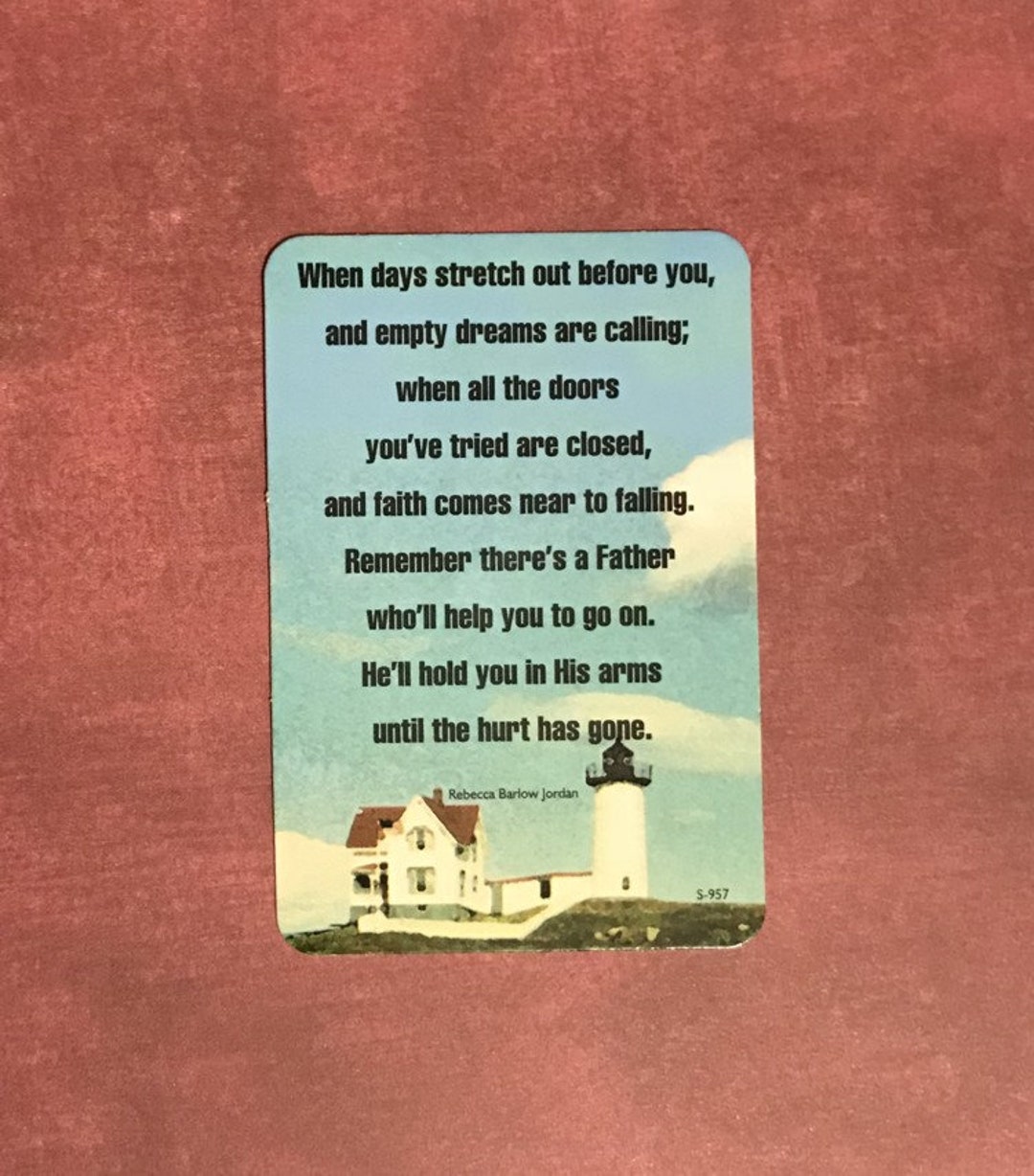 When Days Stretch Out Poem Card - Etsy