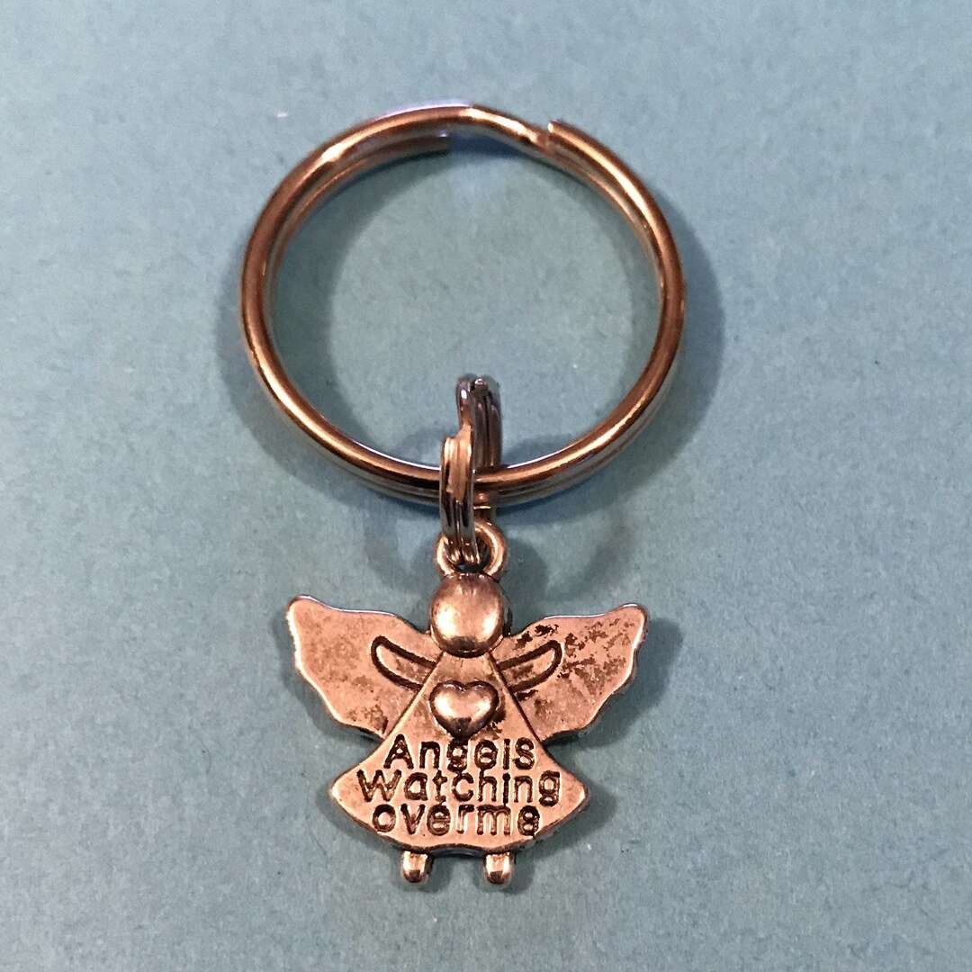 Angels Watching Over You Key Ring - Etsy