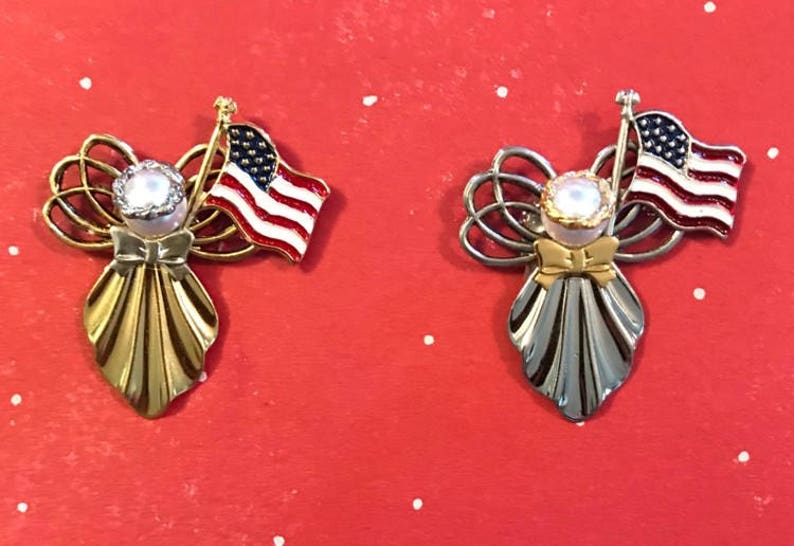 Patriotic Angel Pin | Etsy