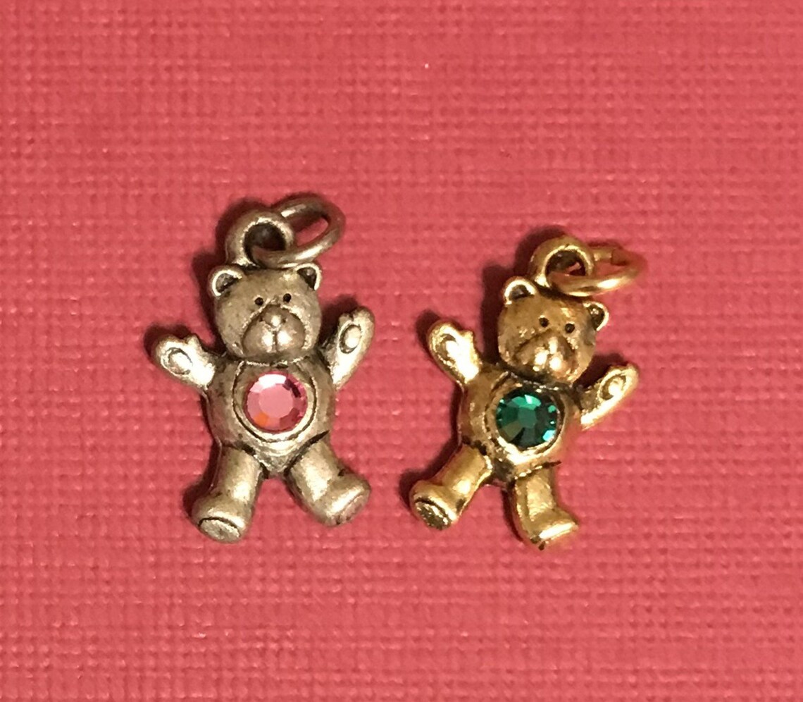 Birthstone Bear Charm - Etsy