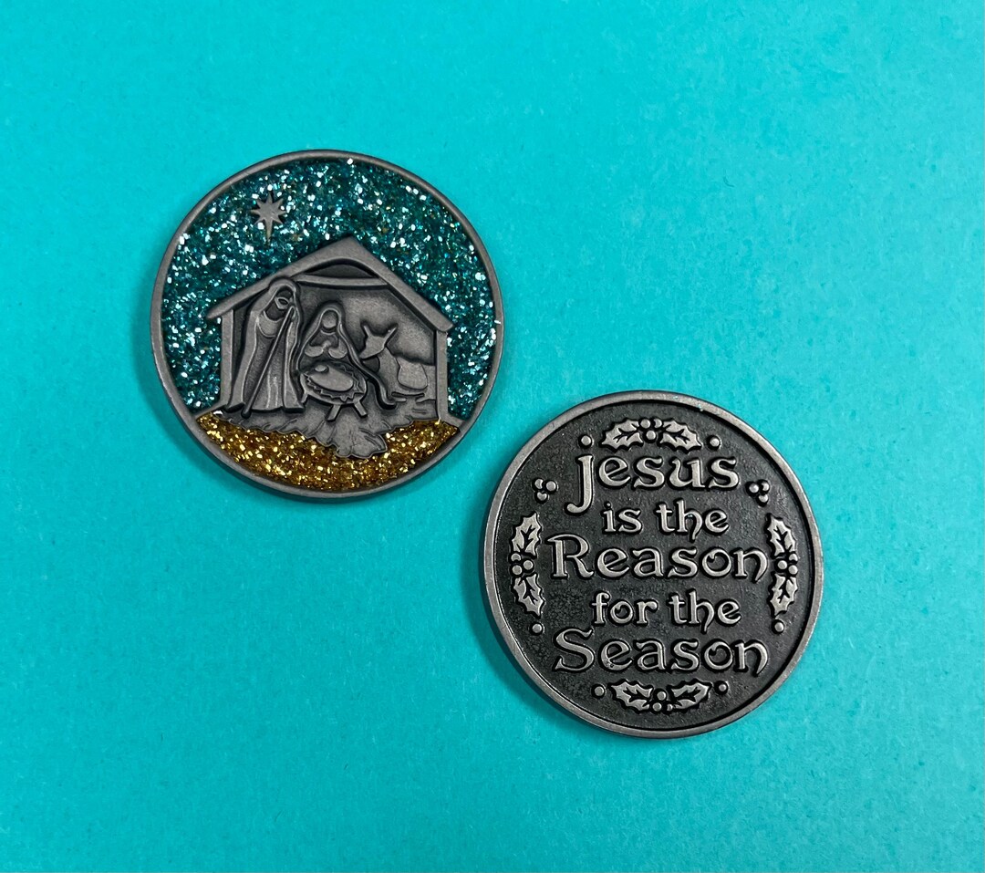 Nativity Coin, Jesus is the Reason Coin - Etsy