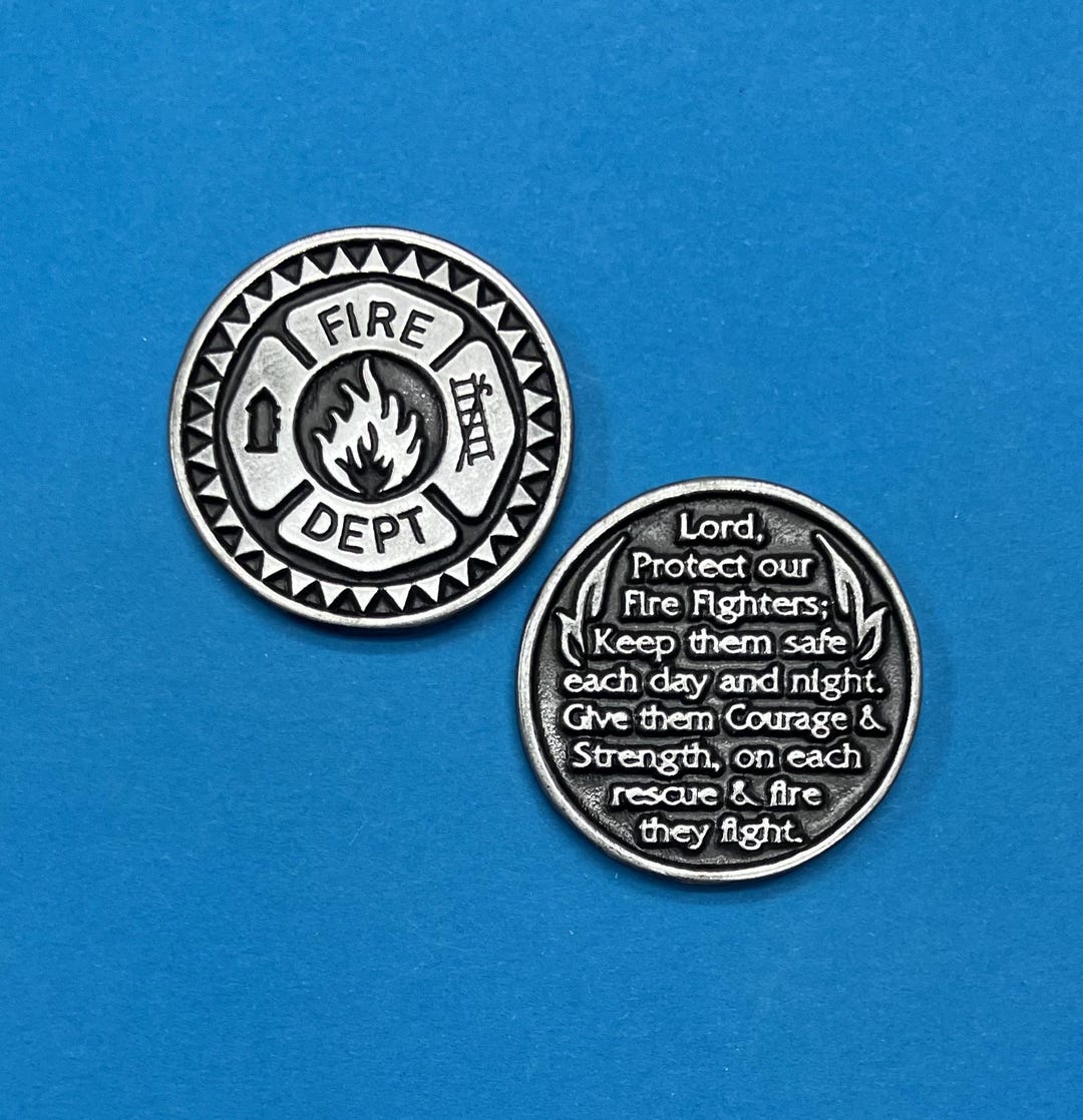 Firefighter Pocket Token - Etsy