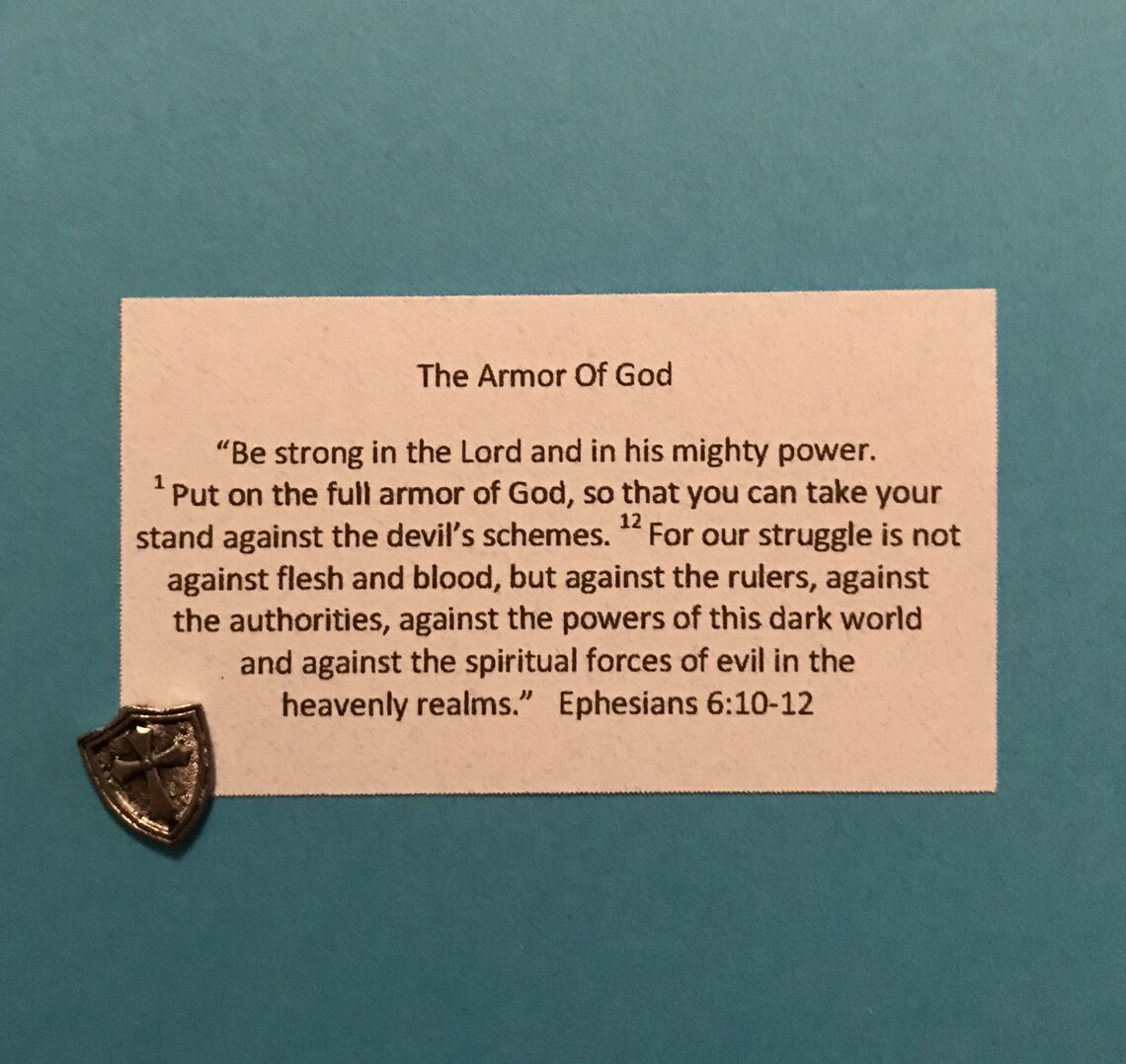Armor of God Token with Card - Etsy