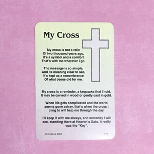 My Cross Poem Card - Etsy