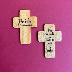 Faith Wooden Pocket Cross - Etsy
