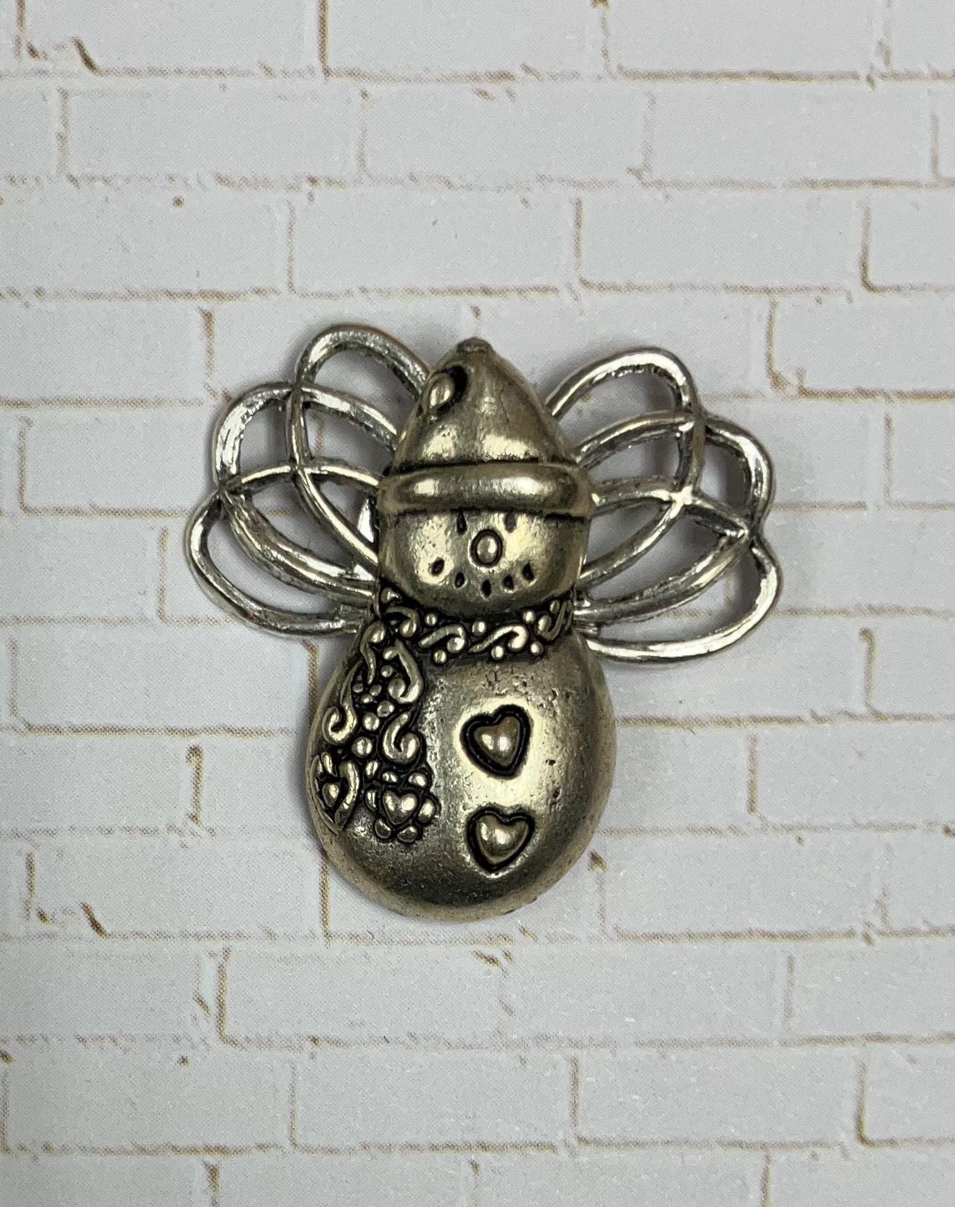 Snowman Angel Pin - Etsy