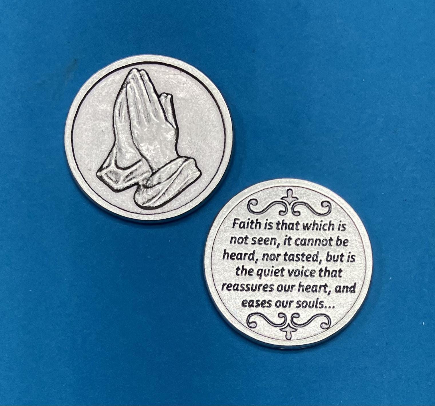 Faith Praying Hands Pocket Token - Etsy