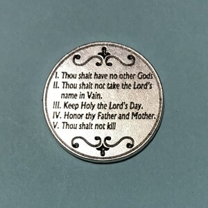 Ten Commandments Token - Etsy