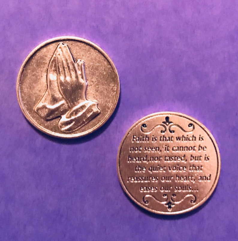 Faith Praying Hands Pocket Token - Etsy