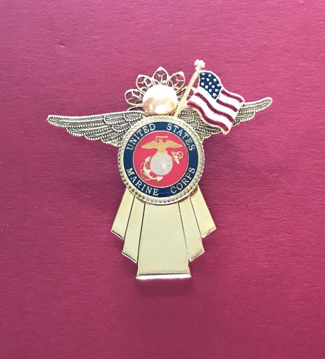Marine Angel Pin | Etsy