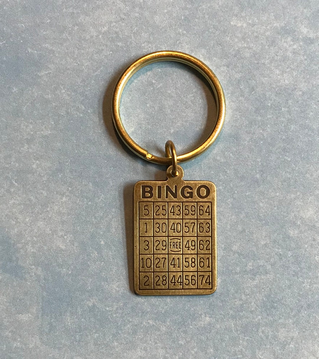 Gold Bingo Key Ring - Etsy