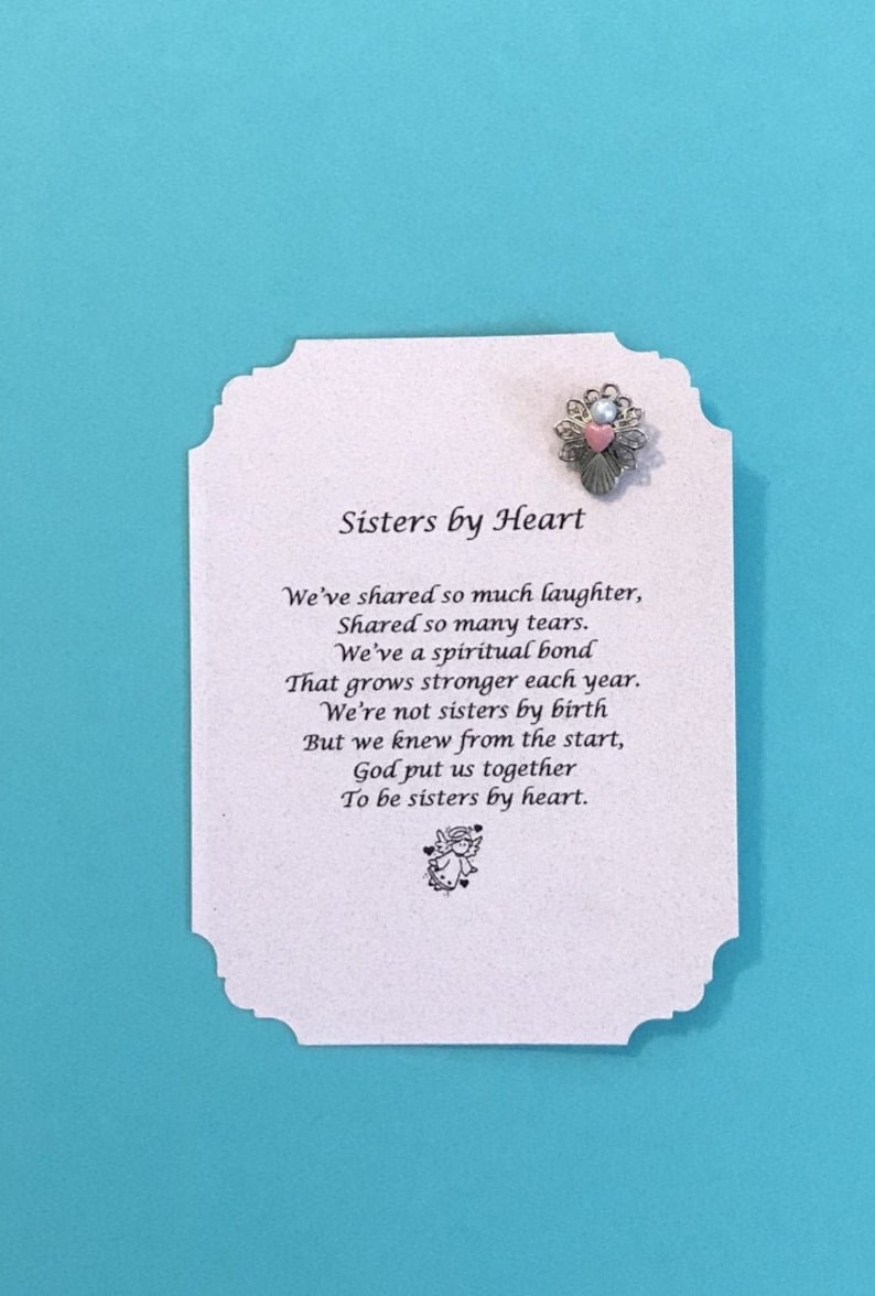Sisters by Heart Pin & Poem, Friend Gift - Etsy