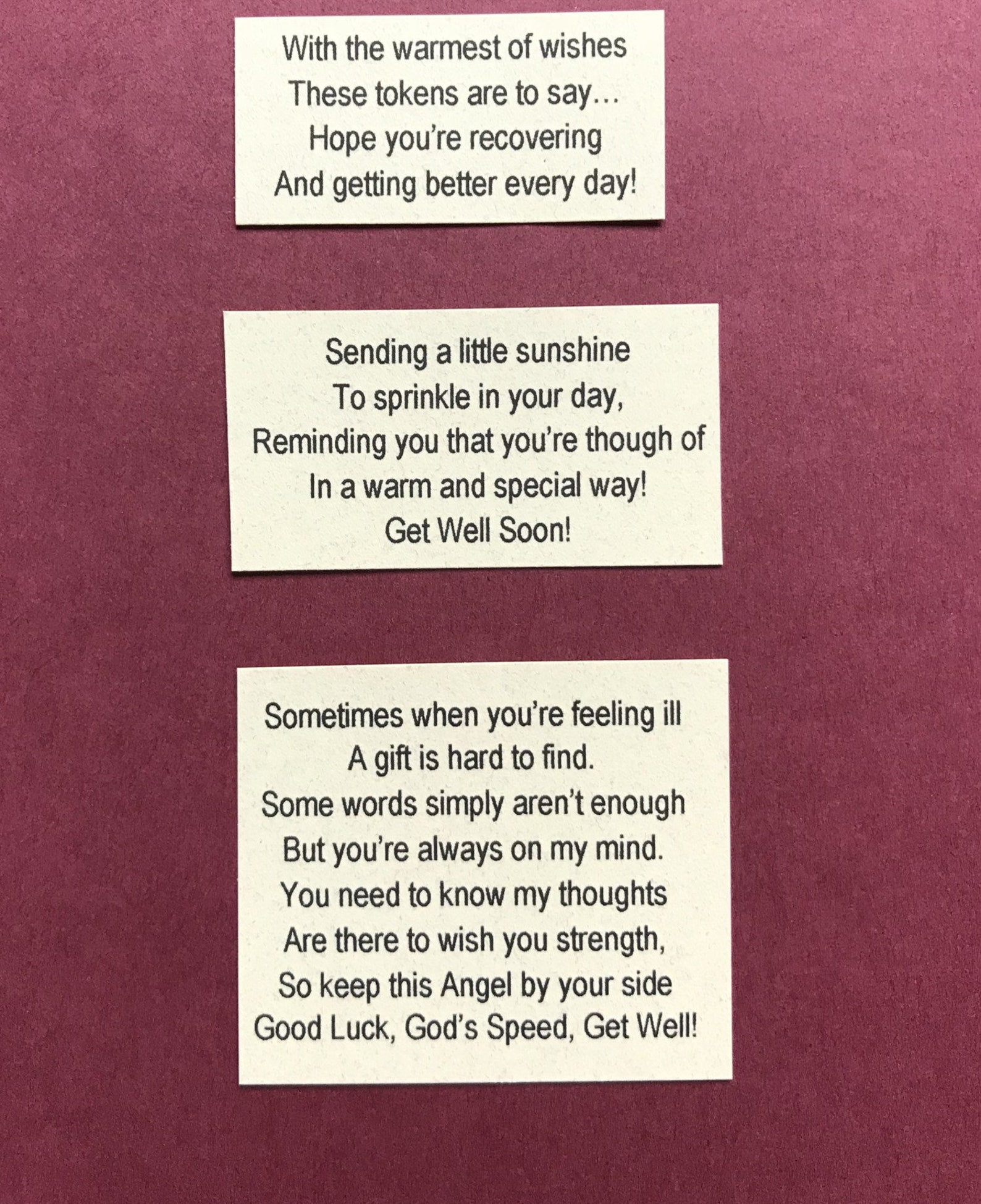 Get Well Token Set | Etsy