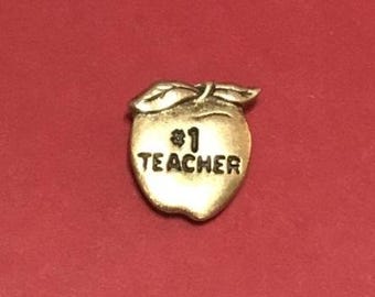 Number One Teacher Brooch Teacher Gift - Etsy