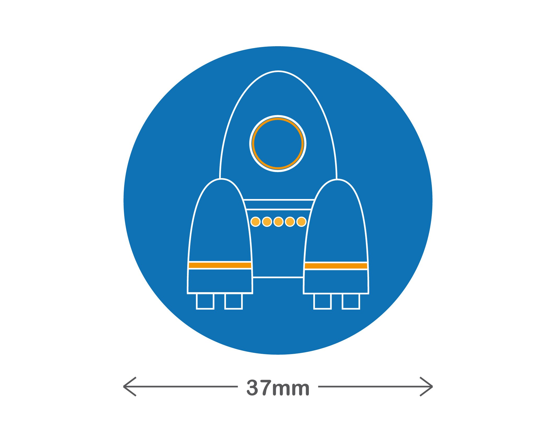 SPACE ROCKET 37mm sticker sheet 35 stickers by Comfy | Etsy