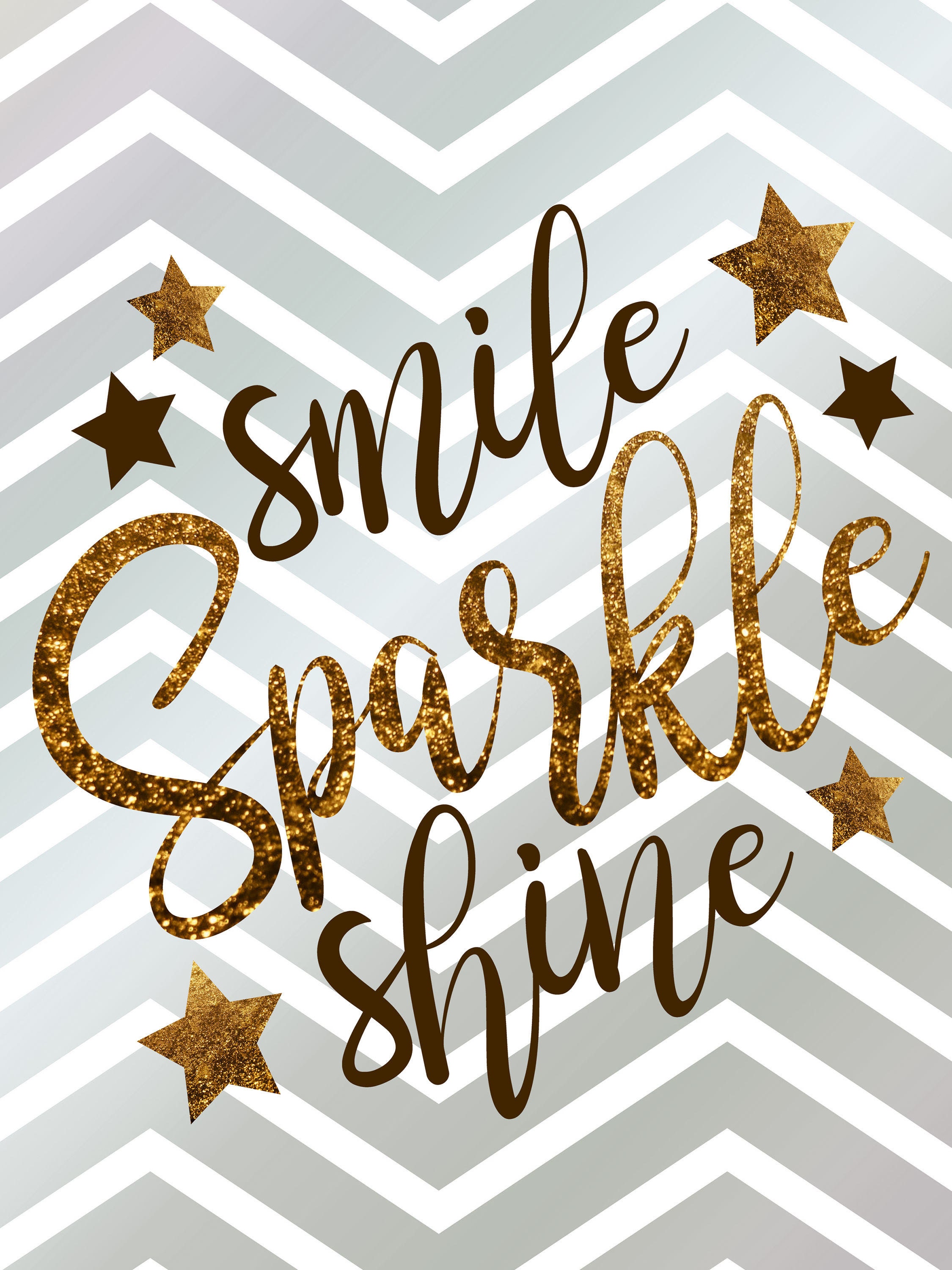 Smile Sparkle Shine Print Dorm Wall Print Dorm Art Digital | Etsy