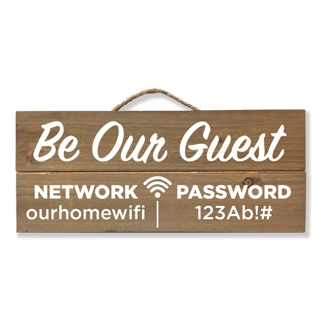 Wifi Guest Sign Personalized Sign, Custom Wifi Plaque, Wifi Vacation ...