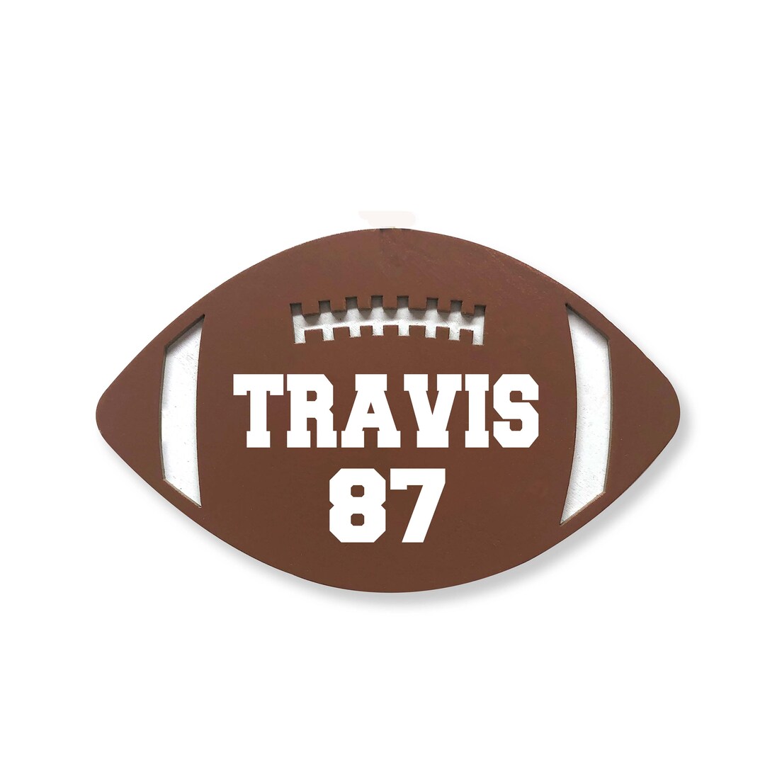 Personalized Football Magnet, Custom Wood Football Refrigerator Magnet ...