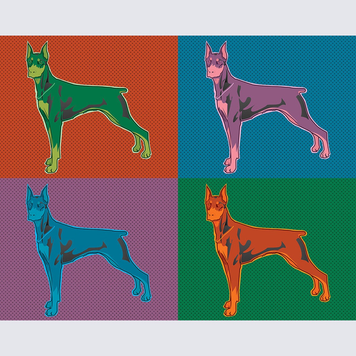 Doberman Art Doberman Print Instant Download Instant - Etsy