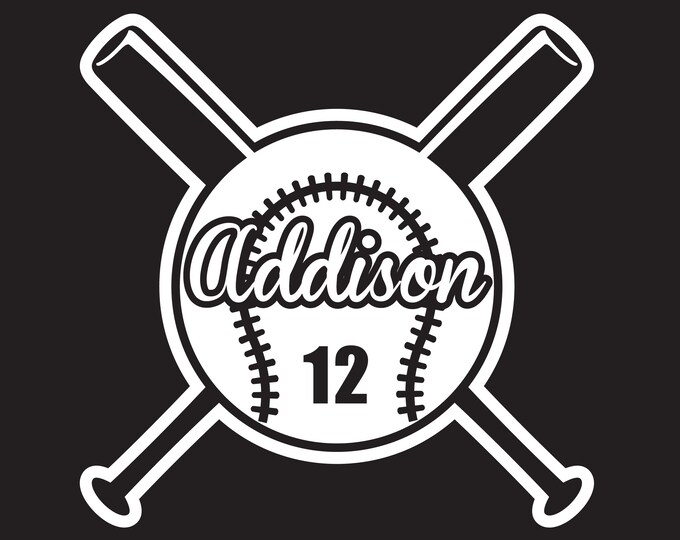 Personalized Baseball Car Window Decal - Etsy