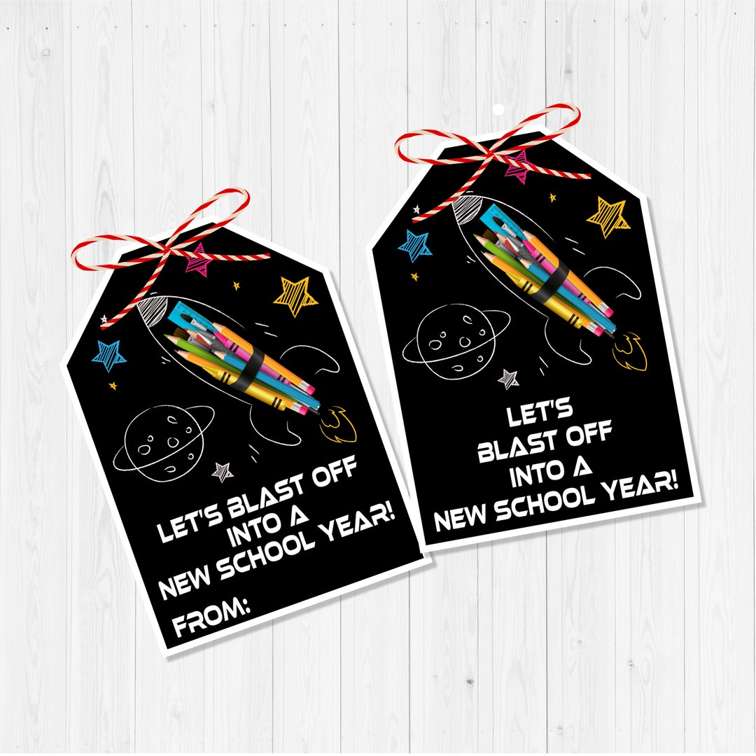 Back to School Printable Gift Tag Classroom First Day of School ...