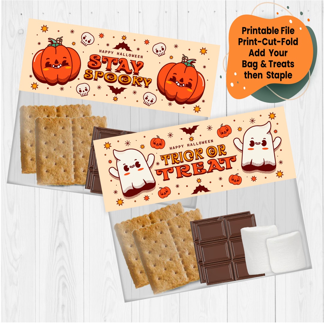 School Halloween Gift for Students or Teachers, Printable Treat Header ...