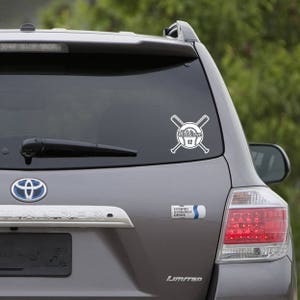 Custom Baseball Decal, Personalized Baseball Name and Number Decal ...