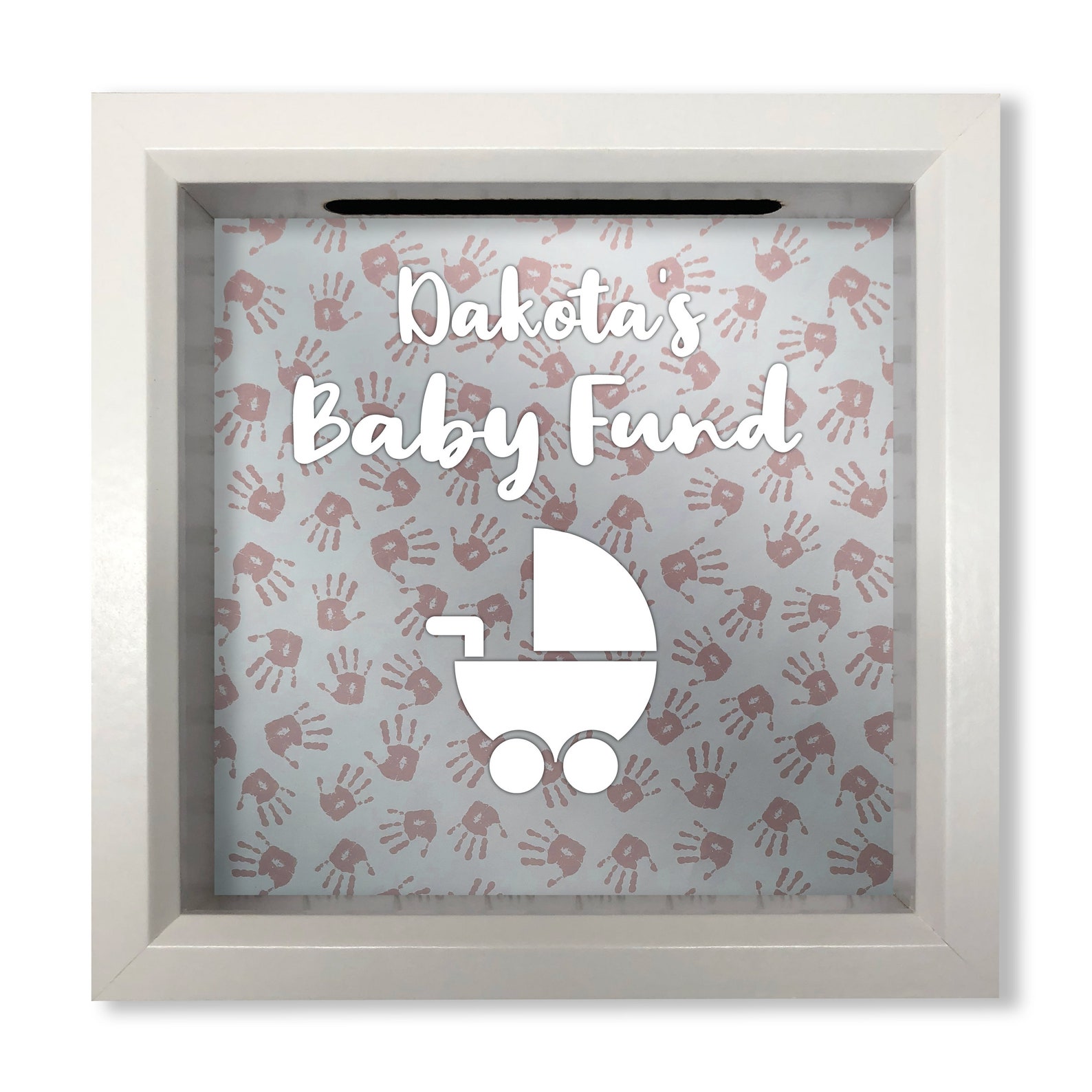 Personalized Bank, Baby Fund, Baby Fund Piggy Bank, Wood Shadow Box ...