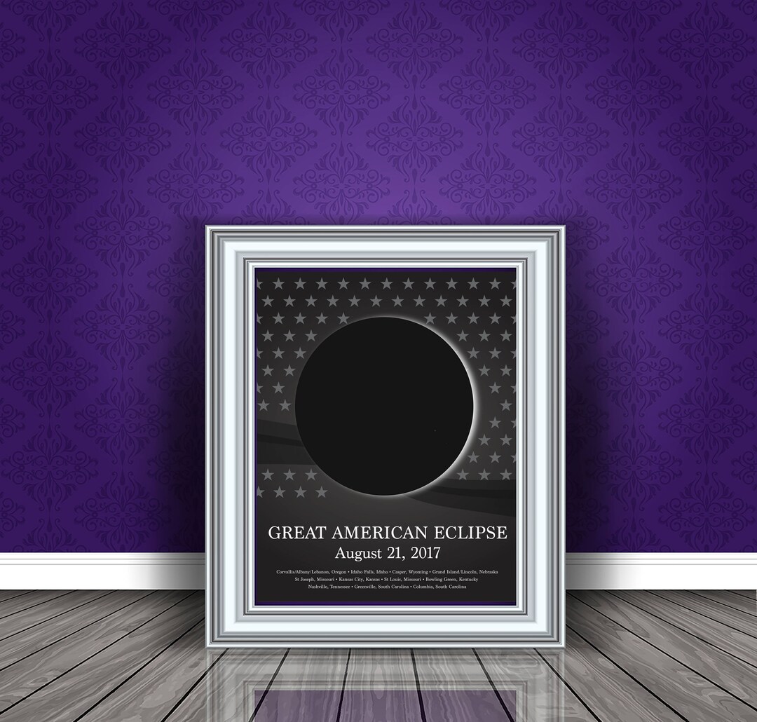 Total Solar Eclipse Print, Eclipse Party Decor, Wall Art, Eclipse 2017 ...