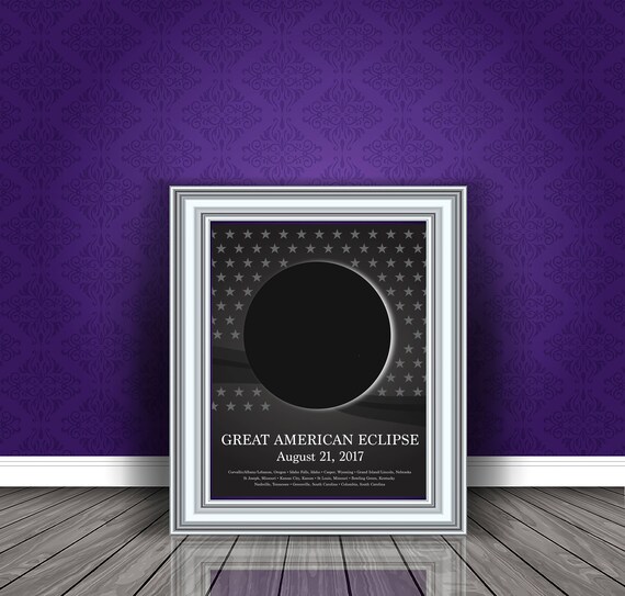 Total Solar Eclipse Print Eclipse Party Decor Wall Art - Etsy