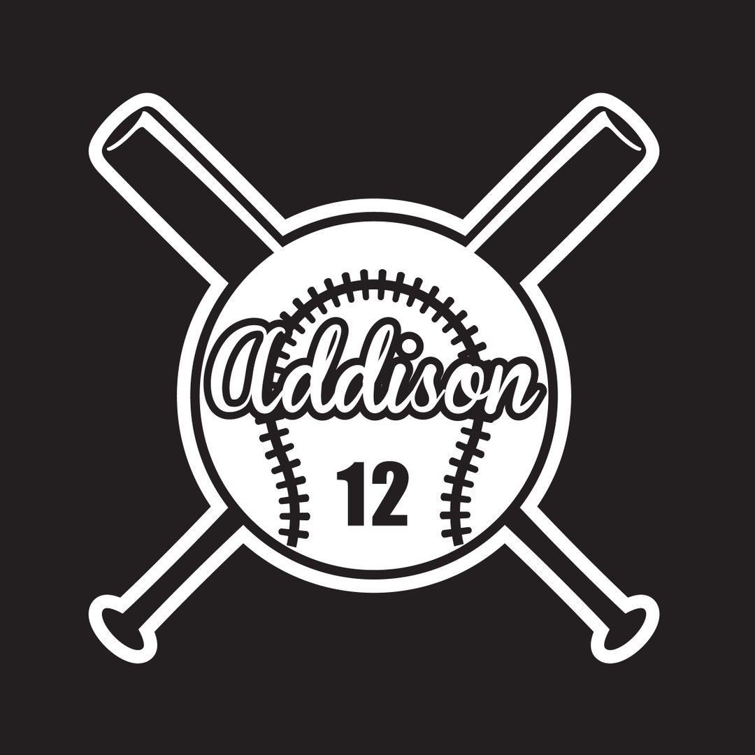 Custom Softball Decal, Personalized Softball Name and Number Decal ...