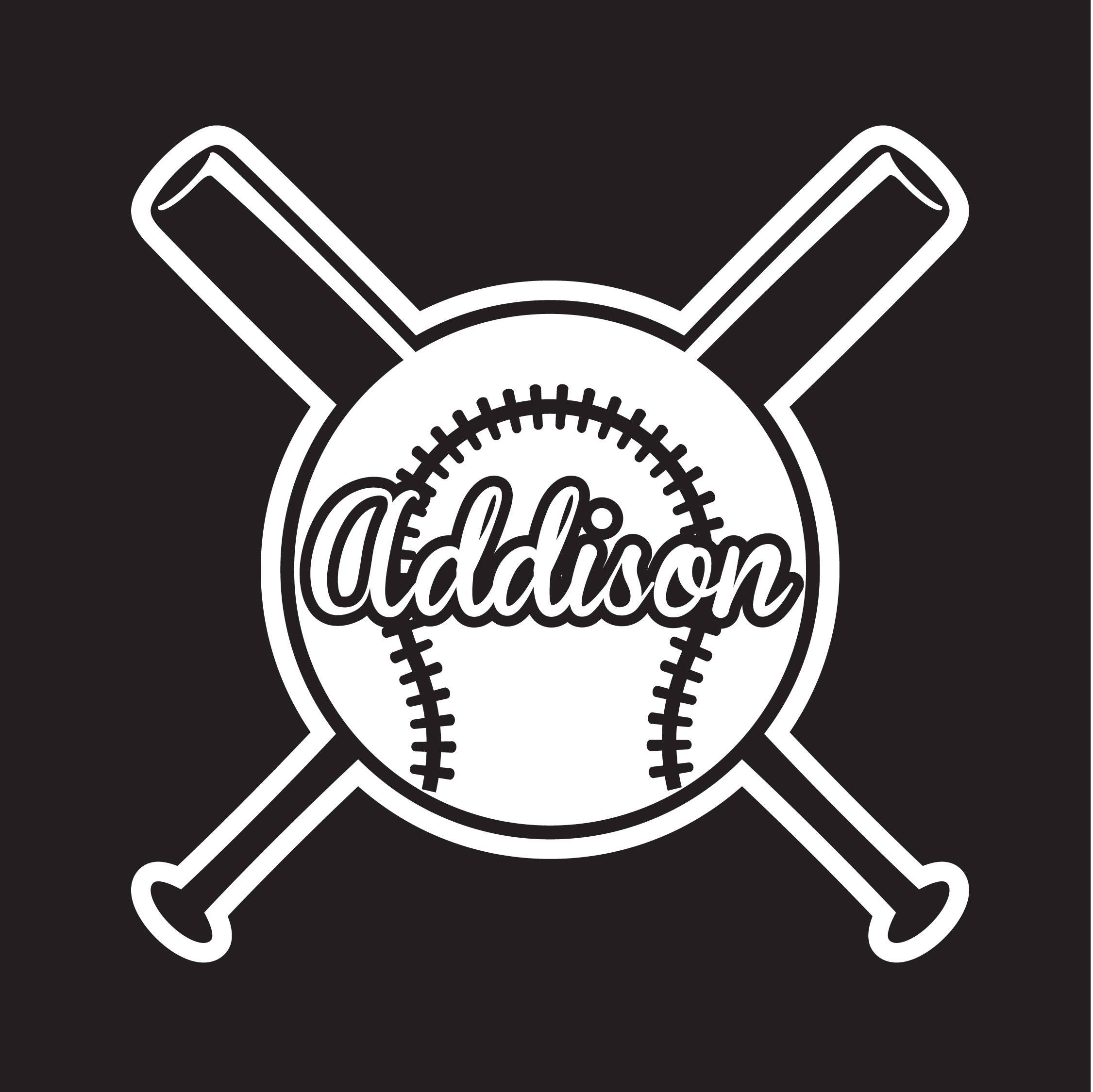 Custom Baseball Decal Personalized Baseball Name and Number - Etsy