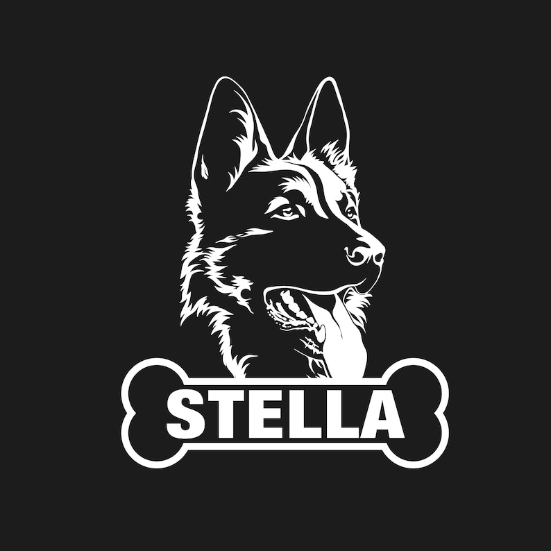 Custom German Shepherd Decal, Personalized German Shepherd Decal, GSD ...