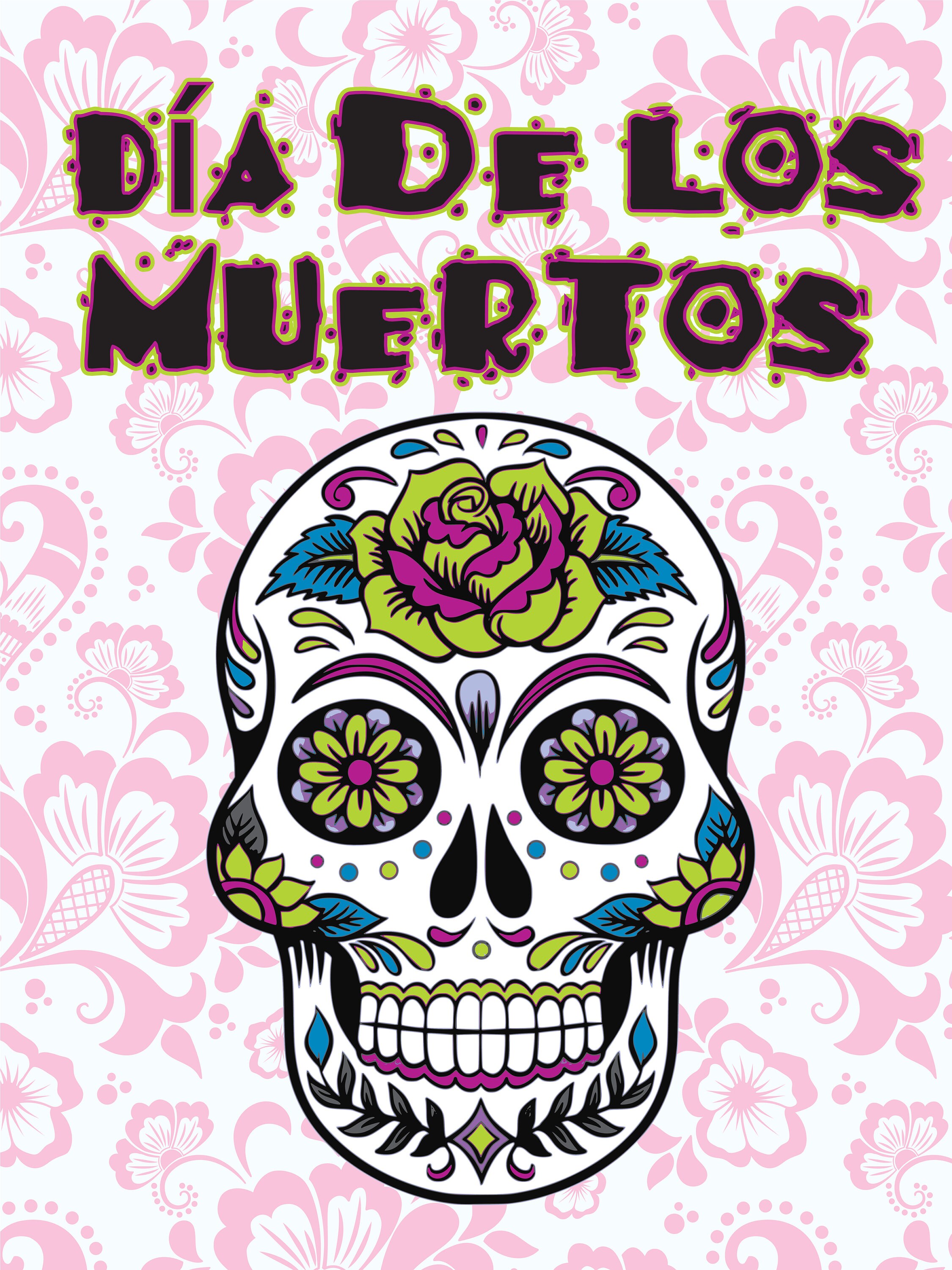 Day Of The Dead Poster Dia De Los Muertos Print Sugar Skull Etsy